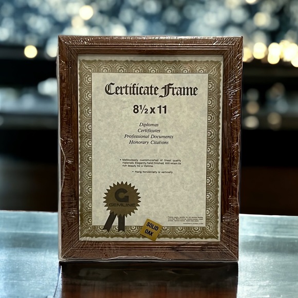 Unique Vintage | Accents | Vintage Brown Solid Oak Picture Frame | Poshmark